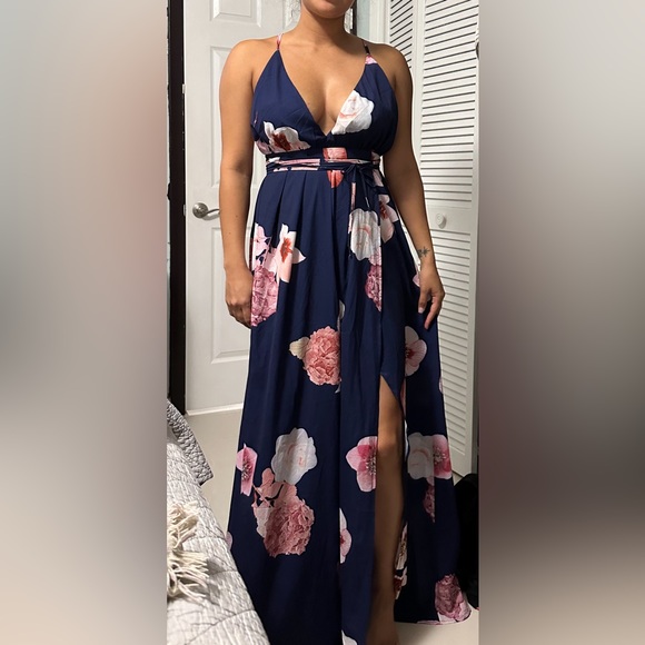 Peppermayo | Dresses | Royal Blue Floral Detailing Maxi Dress Size 8 ...